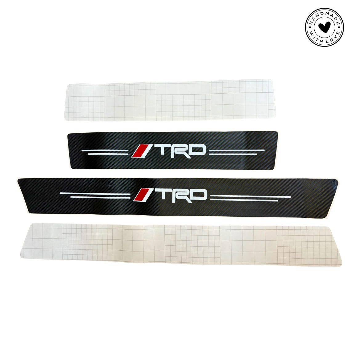 TRD Carbon Fiber Door Sill Protector Stickers: Anti-scratch Car Scuff ...