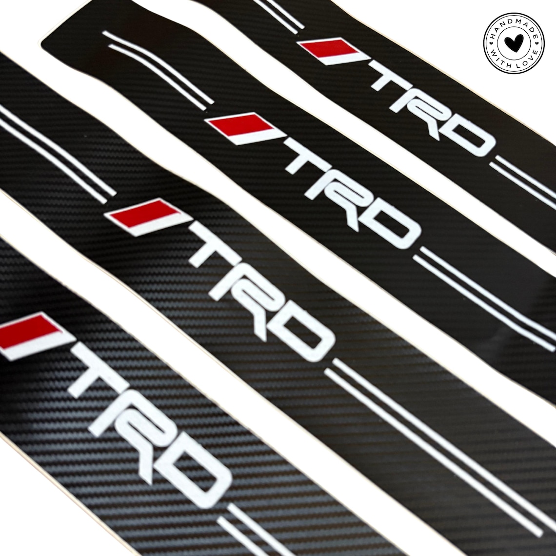 TRD Carbon Fiber Door Sill Protector Stickers: Anti-scratch Car Scuff ...