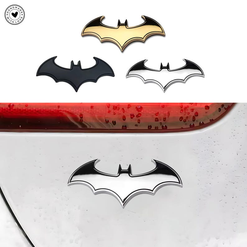 3D Bat Emblem Car Sticker: Universal Auto Badge Decal - Etsy