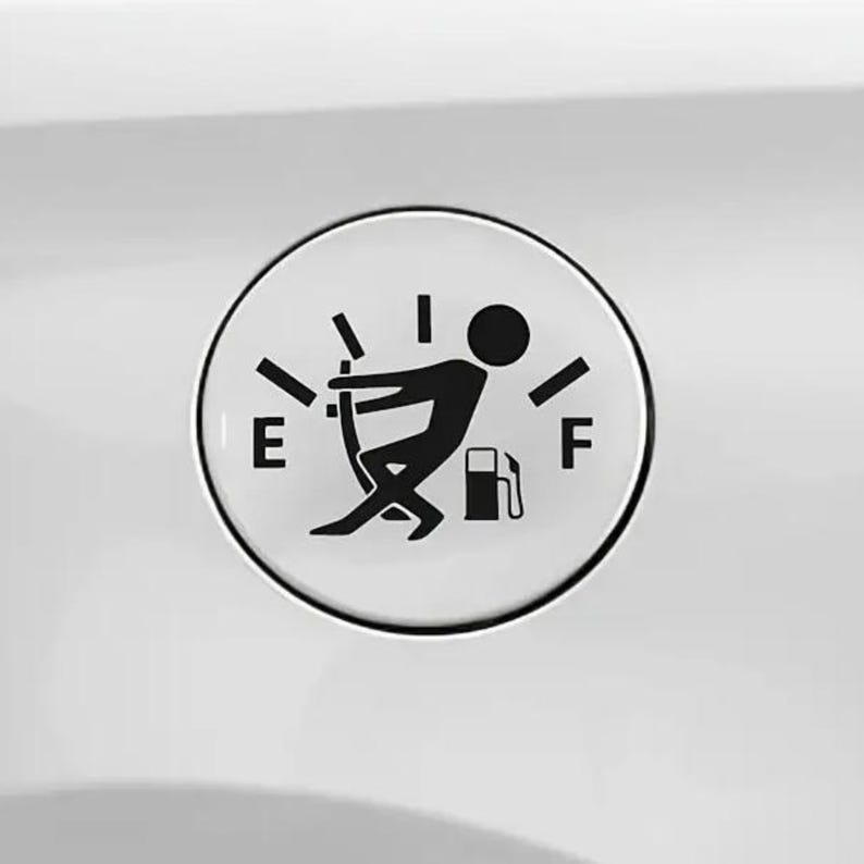 Funny Fuel Tank Sticker: Hilarious Gas Cap Vinyl Decal - Etsy