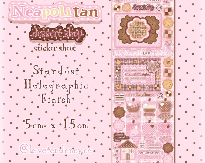 Neapolitan Dessert Shop Deco Sticker Sheet - Etsy