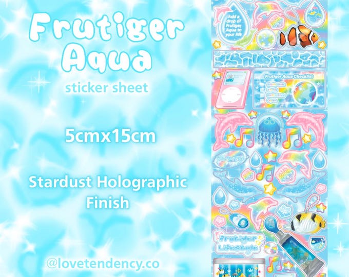 Frutiger Aqua Sticker Deco Sticker Sticker Sheet - Etsy