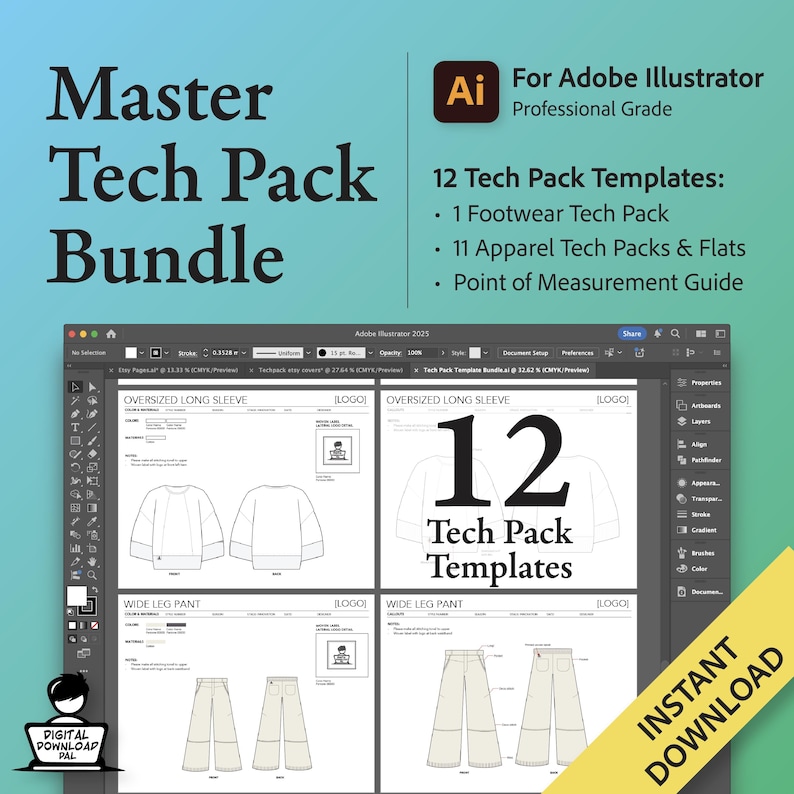 Adobe Illustrator 12 Design Tech Packs Bundle - Cozy Crewneck, Bomber ...