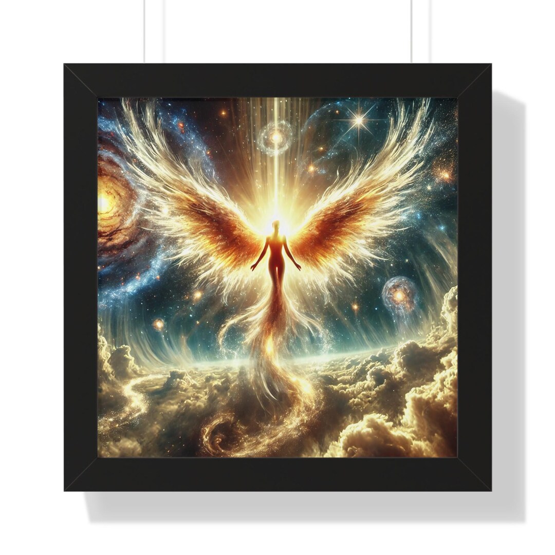 Framed Quality Image 16x16 Inch 300 DPI, Celestial Guardian | Divine ...