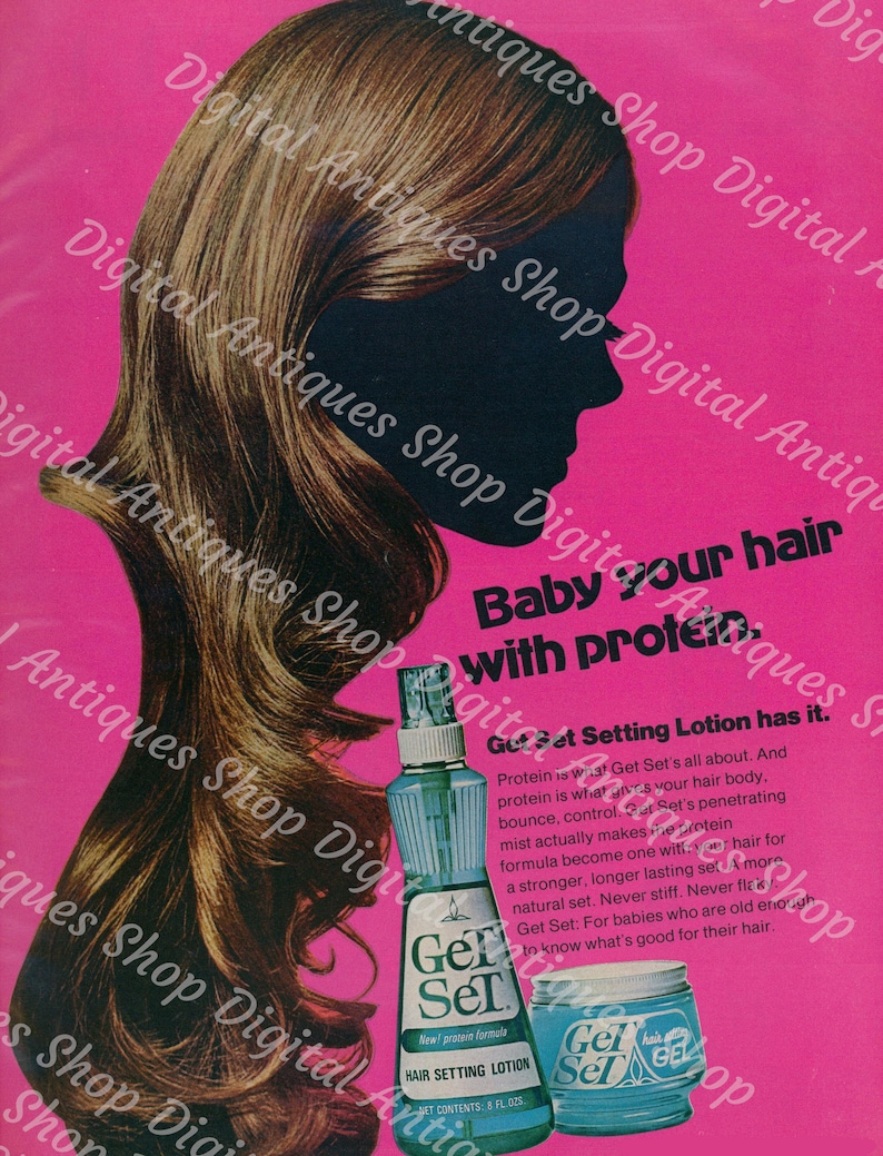 Vintage 1970s Hair Advertisements Set of 5 - Etsy