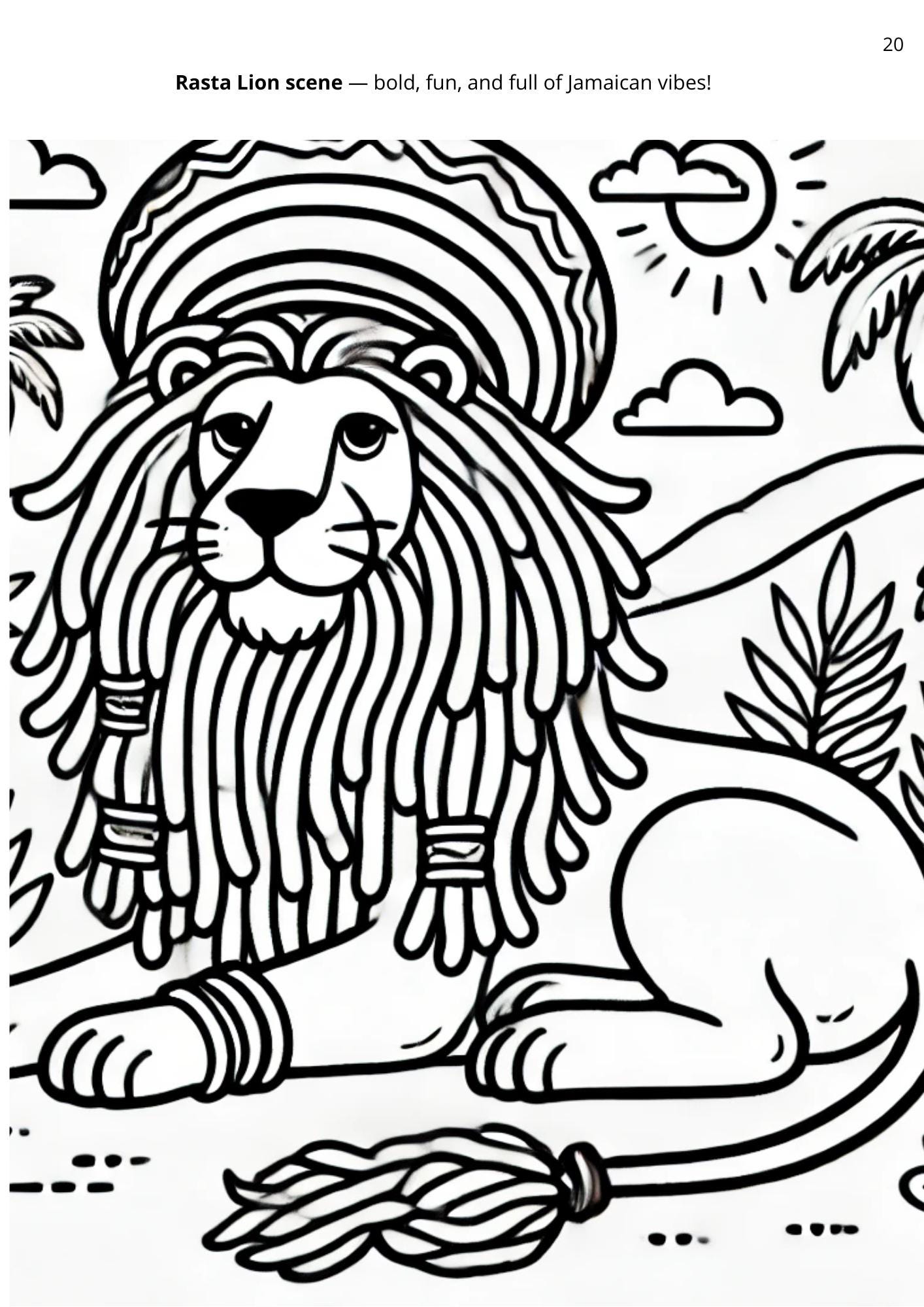Jamaican, Coloring, Design Book, Beach, Hotel, Reggae Music, Waterfalls ...