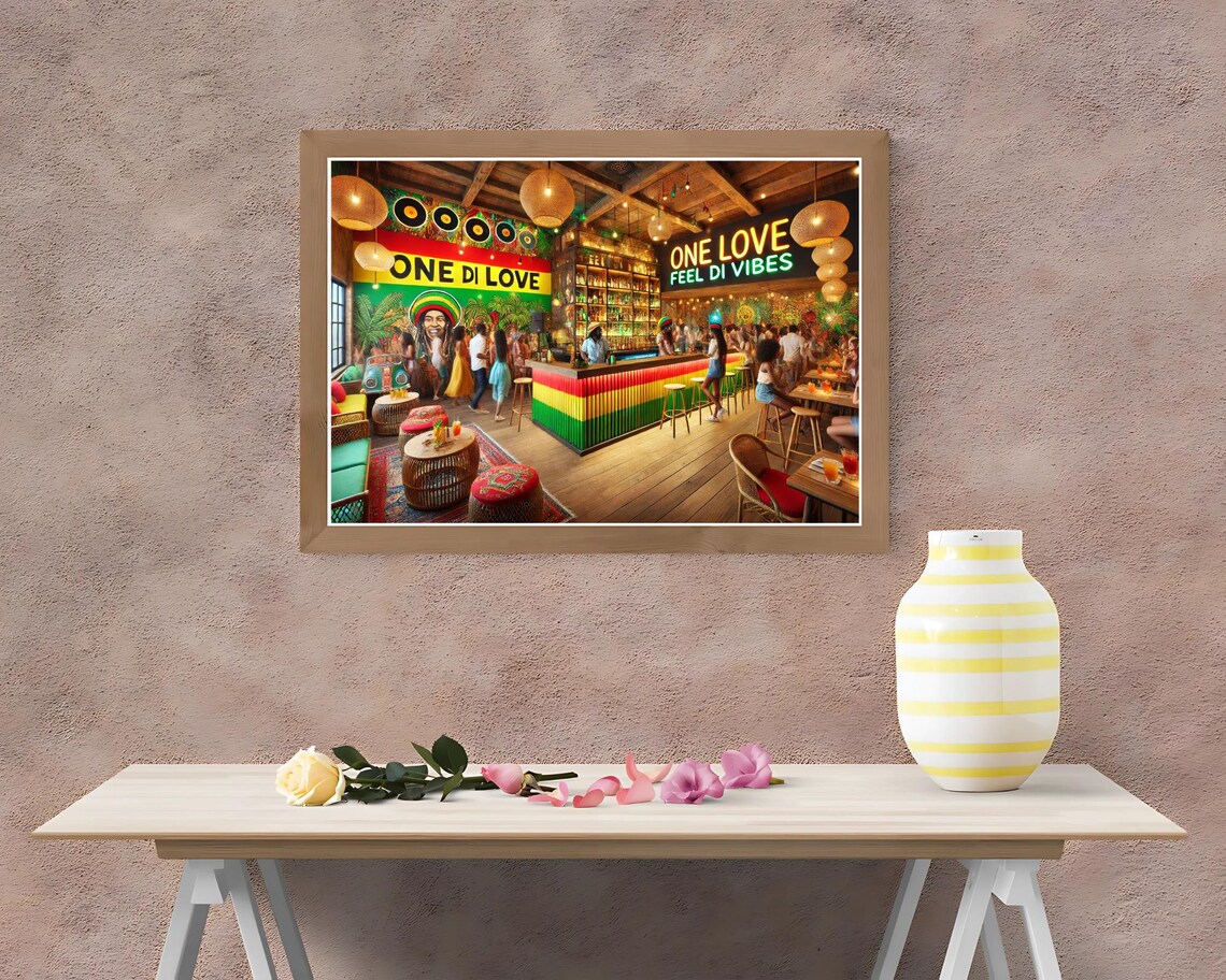 Jamaican Bar Design, Reggae-themed Bar, Bamboo Bar Counter, Live Reggae ...