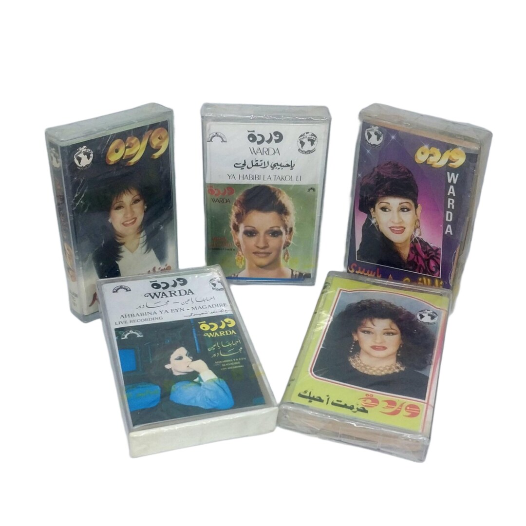 Algerian Warda Vintage Cassette Tapes Albums Songs Lot 5 Egyptian ...