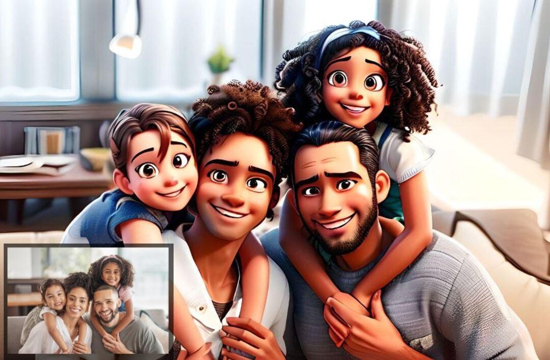 Custom Cartoon Animation, Personalized Family Portrait, Cartoon ...