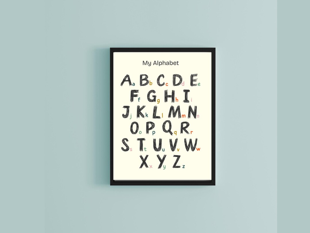 Alphabet and Numbers Chart: Homeschool Printable (PDF Download) - Etsy