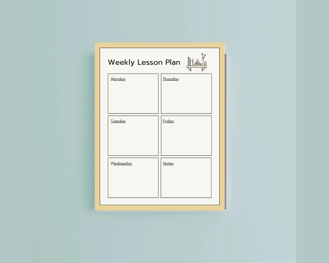 Homeschool Printable Planner Minimalist Teacher Lesson Plan Template ...