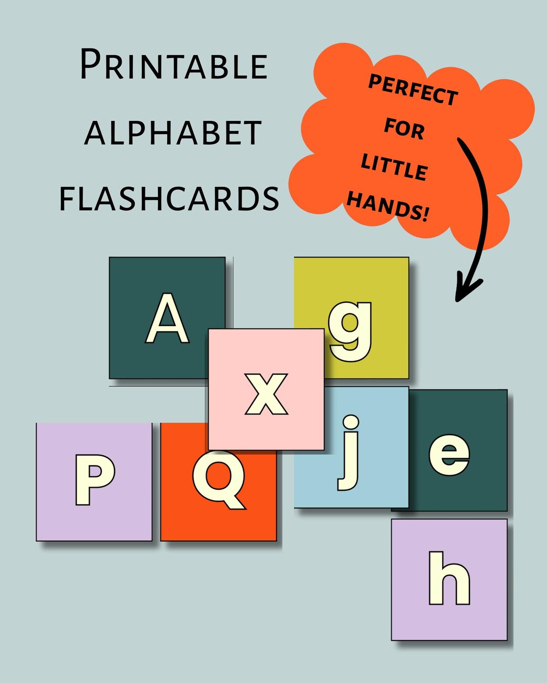 Printable Alphabet Flashcards - Educational Learning Cards for Kids ...