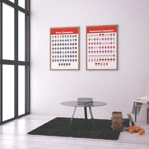 Formula 1 All Time World Champions, Drivers, F1 Poster, Formula 1 Wall ...