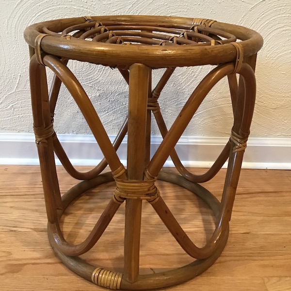 Rattan End Table - Etsy