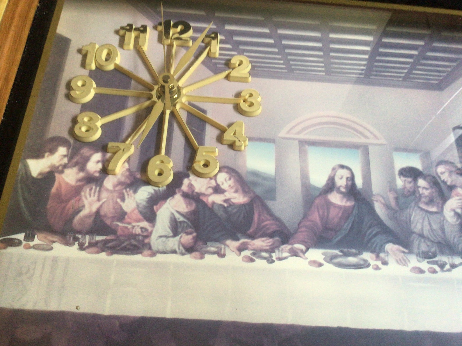 Vintage the Last Supper Clock Framed Jesus Christ - Etsy