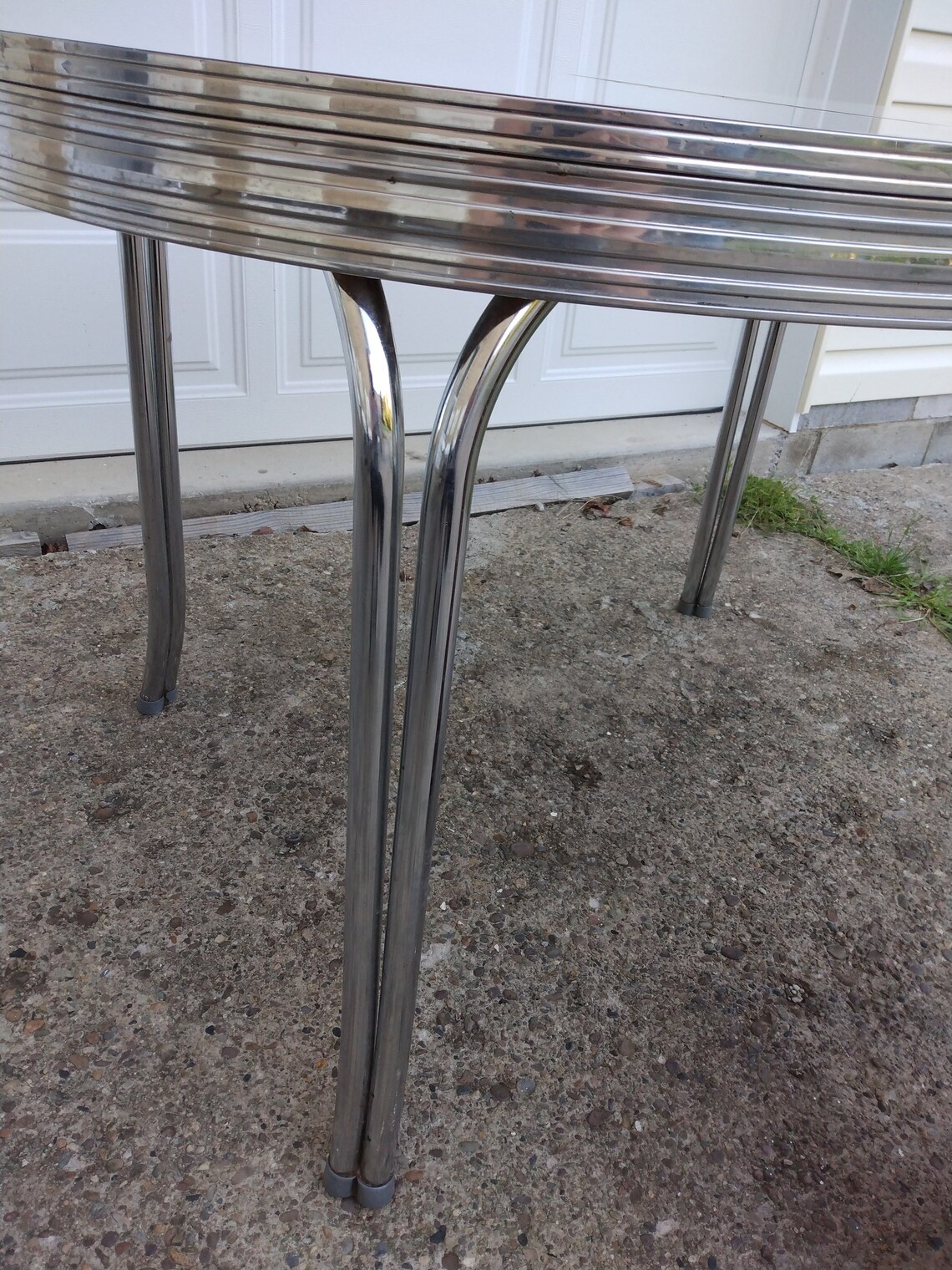 Vintage 1950 1960 Mid Century Modern Retro Gray Formica Chrome | Etsy