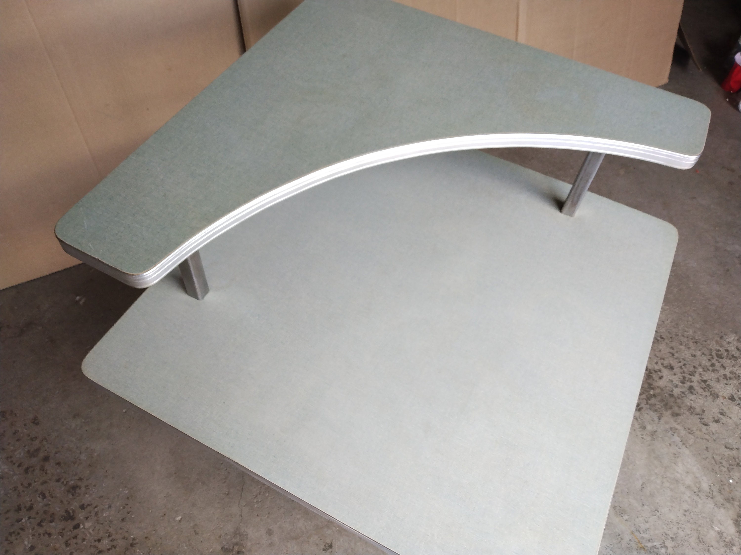 Vintage 1950 1960 Blue Green Space Age Mid Century Modern Retro Formica ...