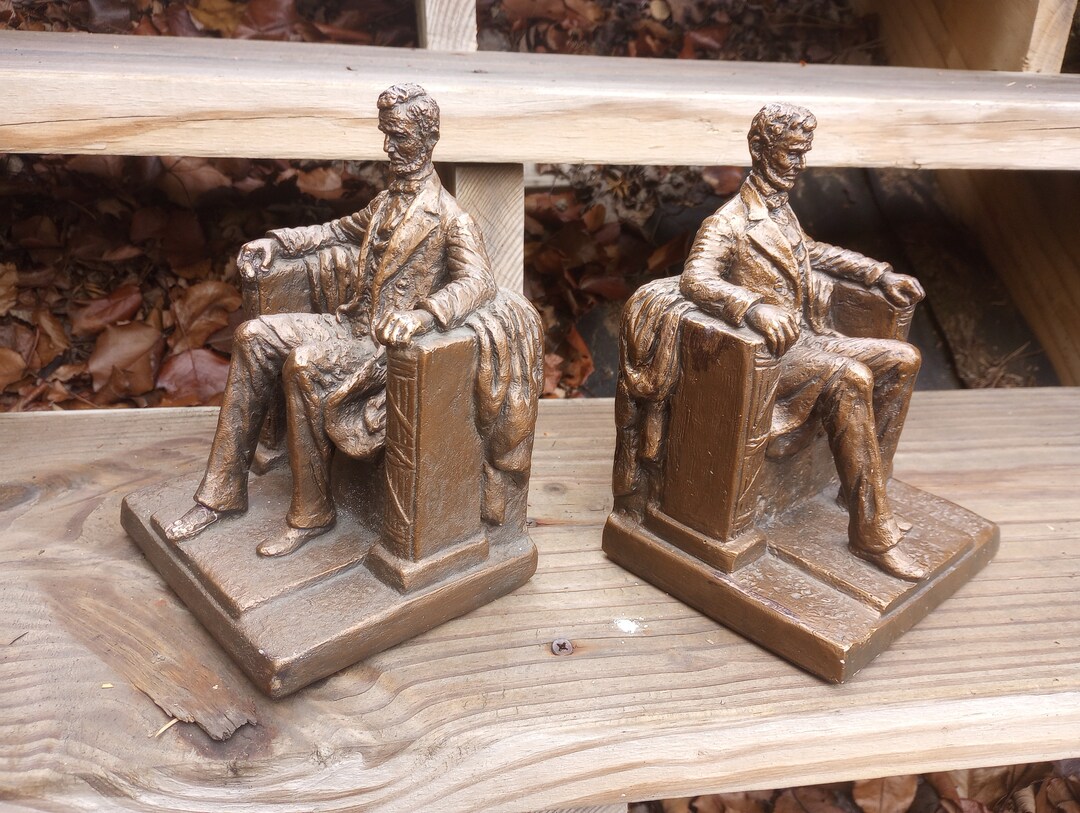 Vintage Mid Century 1962 Abraham Avelincoln Bookends Austin Productions ...