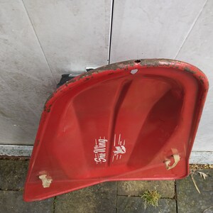Old Vintage Metal Red Sno Wing Sled Snowing Blazon - Etsy