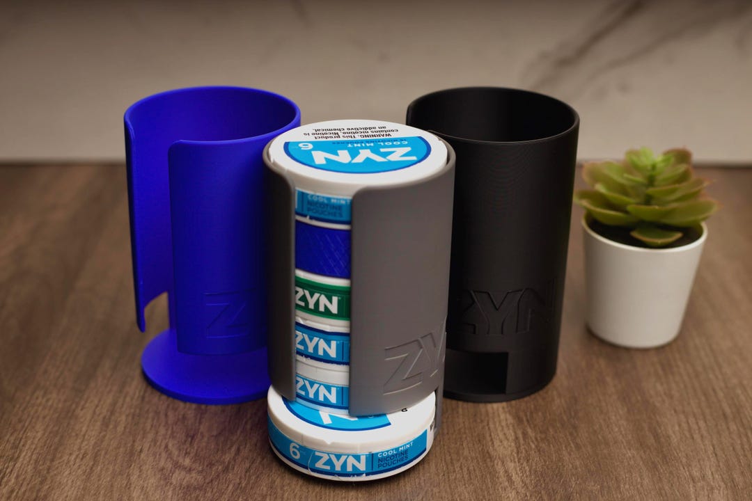 Tin Dispenser for Zyn - 3D Printed Can Holder for 6 Tins, Flavor ...