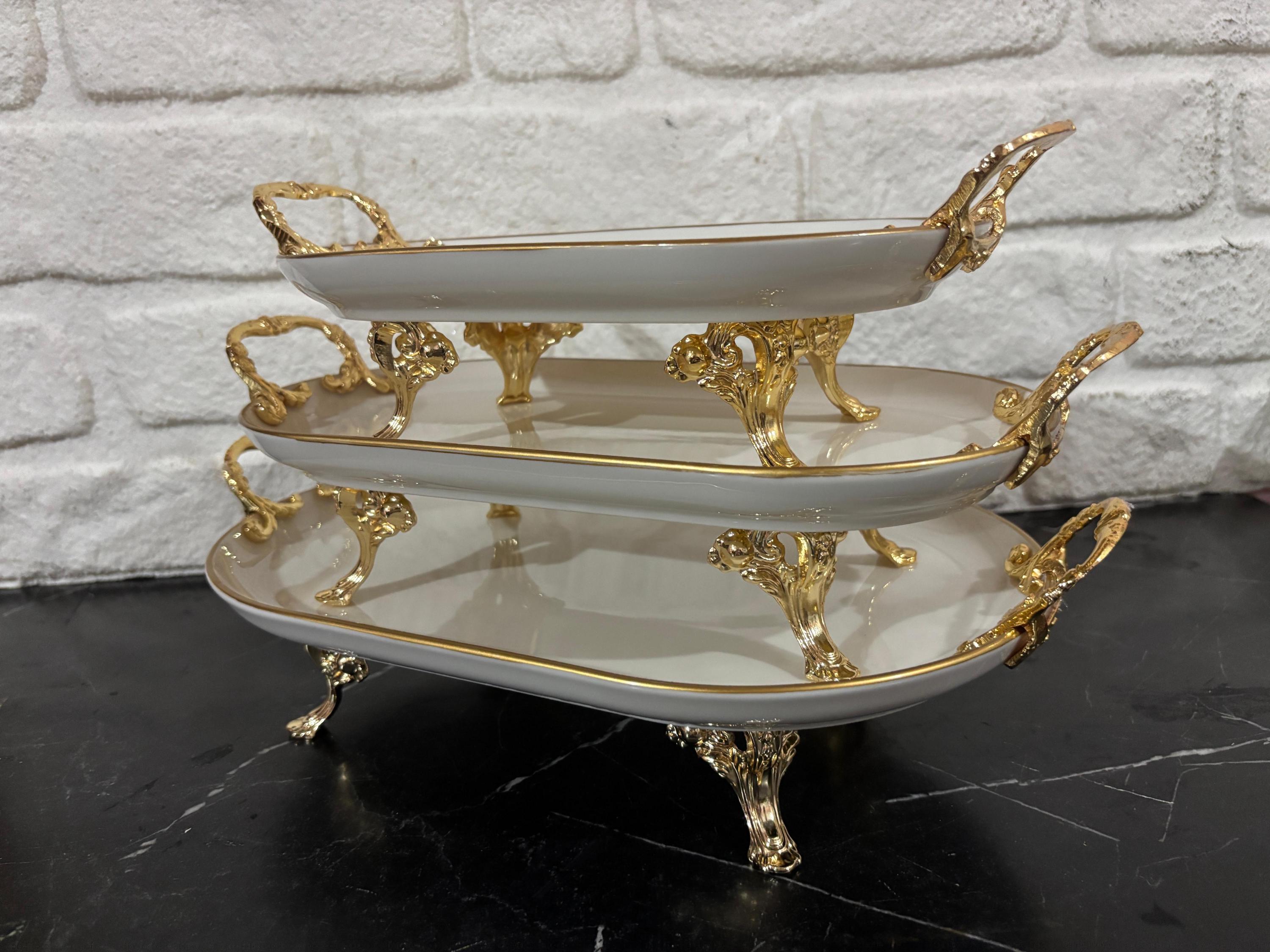 Decorative Serving Stand Pedestal Plate for Desserts, Snacks Elegant ...