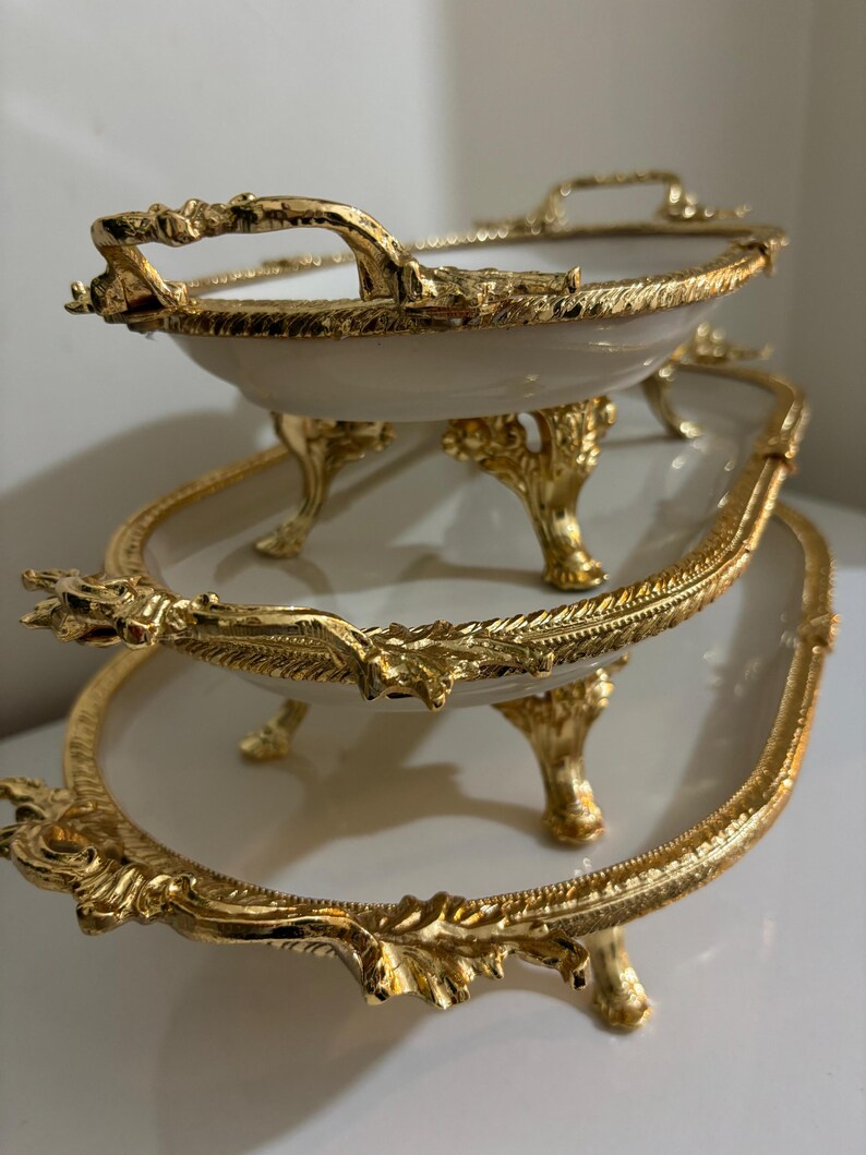Gold Decorative Serving Stand – Pedestal Plate for Desserts, Snacks ...