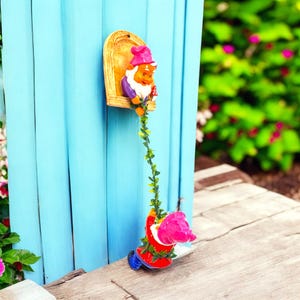 Handmade Garden Gnome Swing Figurines | Whimsical Outdoor Yard Decor ...