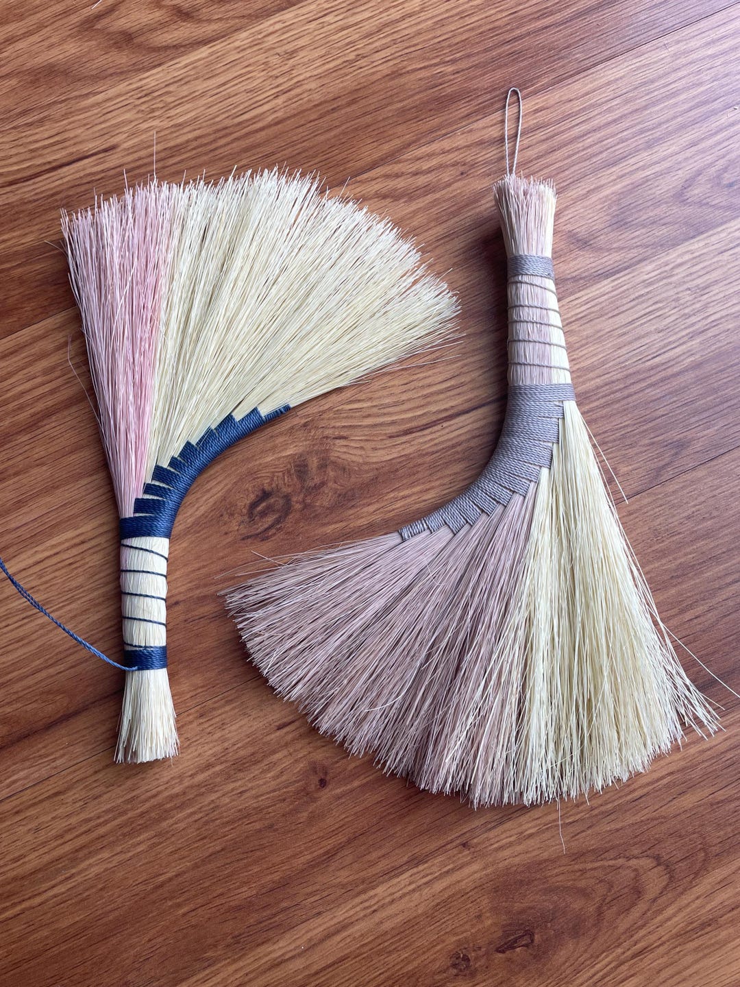 Tampico Fiber Hand Broom With Natural and Dyed Fibers - Etsy