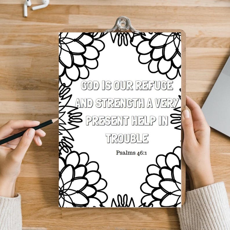 70 Bible Verse Coloring Pages for Kids Bundle. Christian Coloring ...