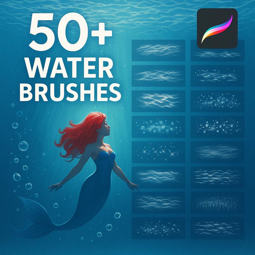 Procreate Water Brushes Procreate Sea Brushes Procreate Ocean Brush