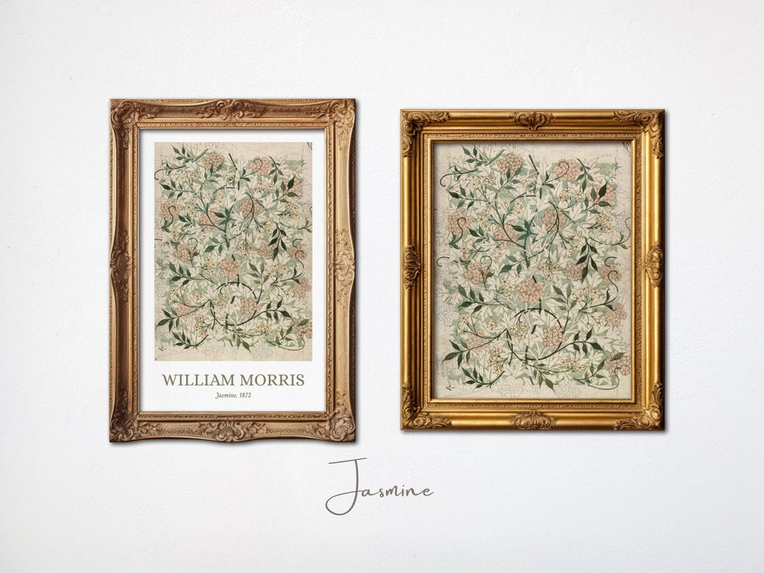 Whimsigoth Decor | William Morris Print | Wallart | Bookshelf Decor ...
