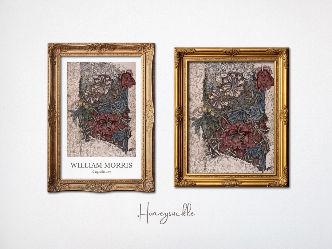 Whimsigoth Decor | William Morris Print | Wallart | Bookshelf Decor ...