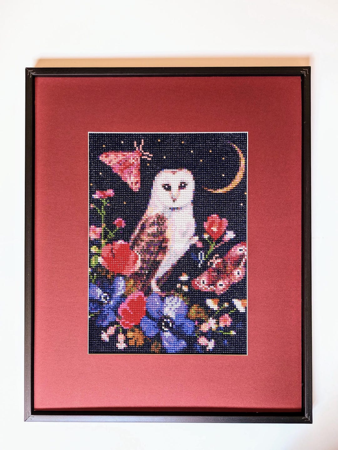 Barn Owl and Moth Diamond Art - Etsy