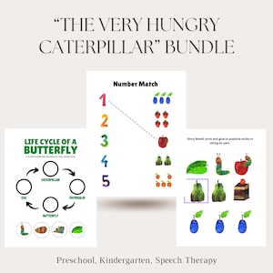The Very Hungry Caterpillar, Preschool Activity, Kindergarten Activity ...