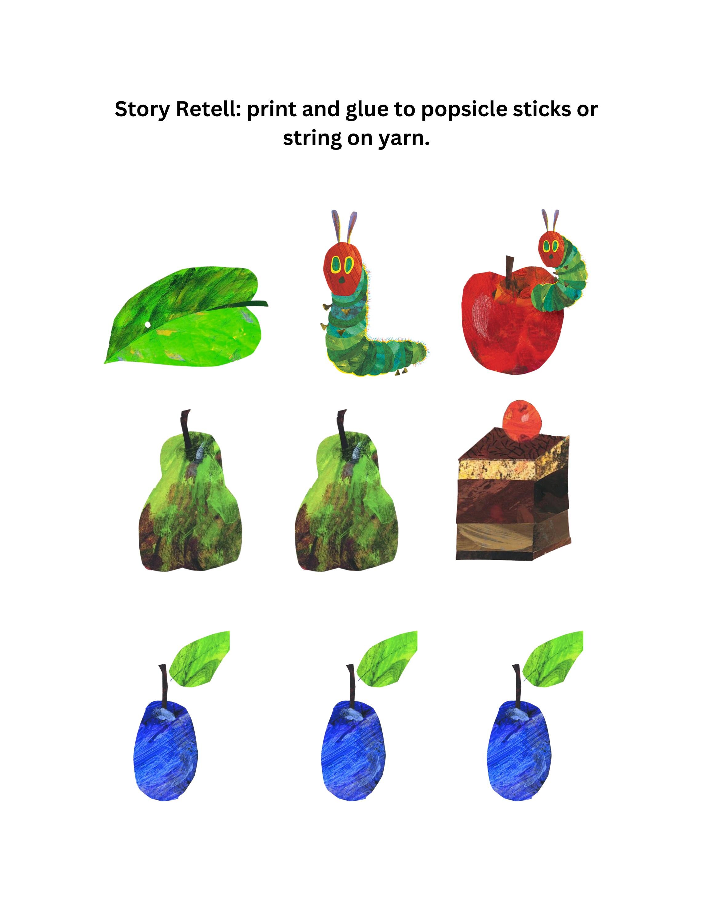 The Very Hungry Caterpillar, Preschool Activity, Kindergarten Activity ...