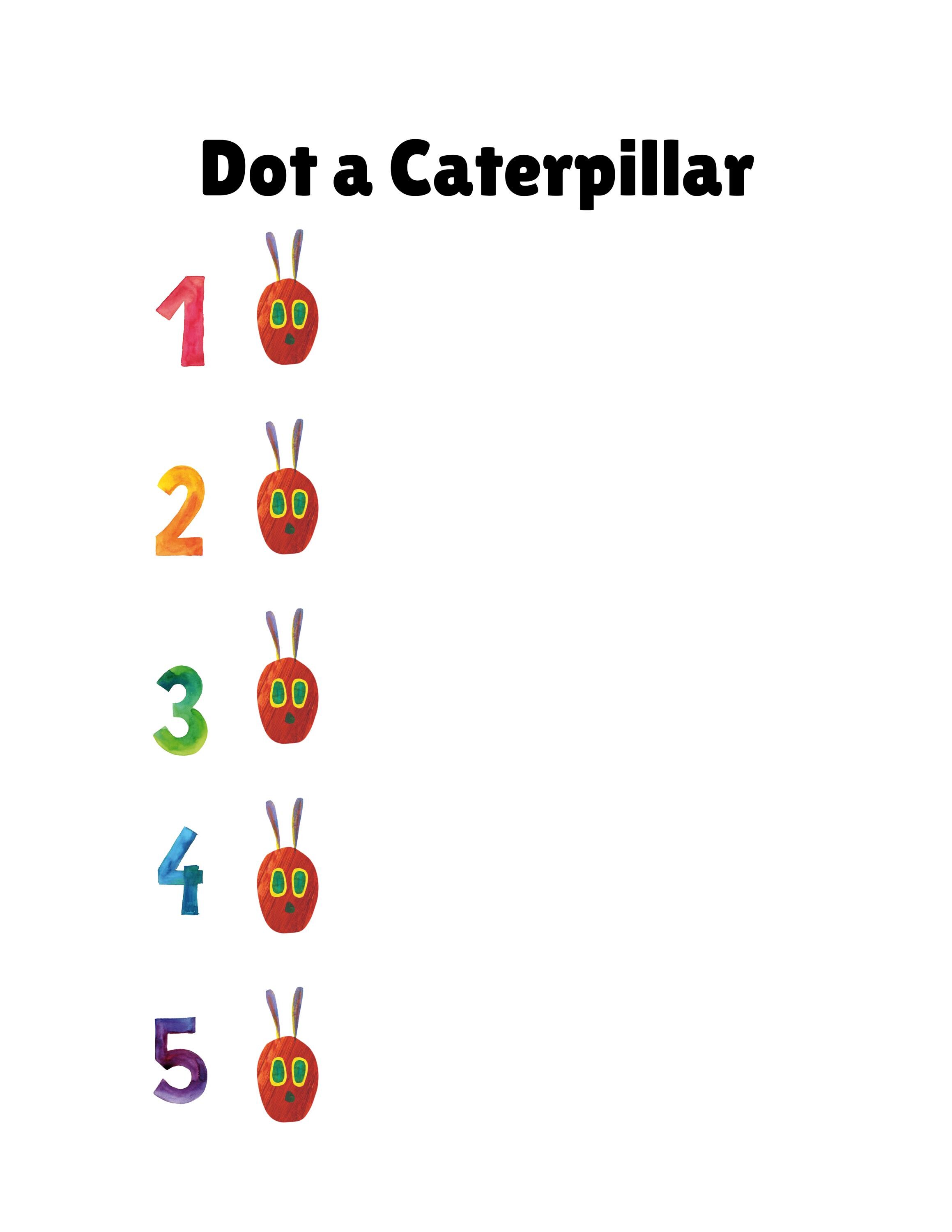 The Very Hungry Caterpillar, Preschool Activity, Kindergarten Activity ...