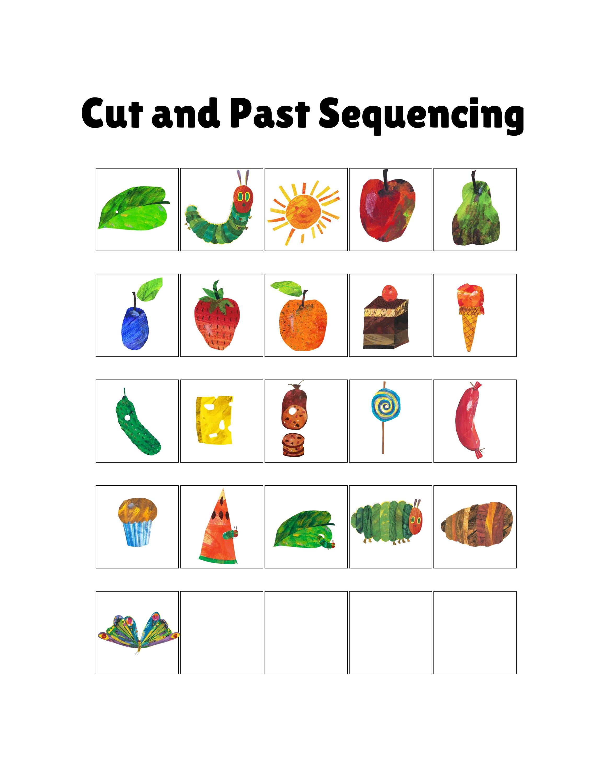 The Very Hungry Caterpillar, Preschool Activity, Kindergarten Activity ...