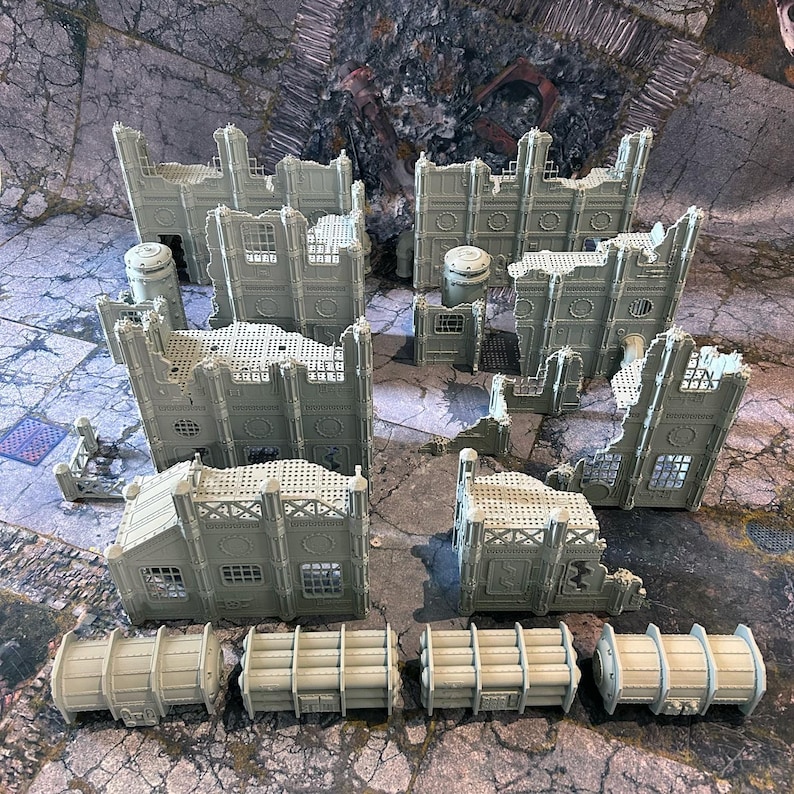 40k Terrain Set: 10th Edition Industrial Ruins Chapter Approved ...