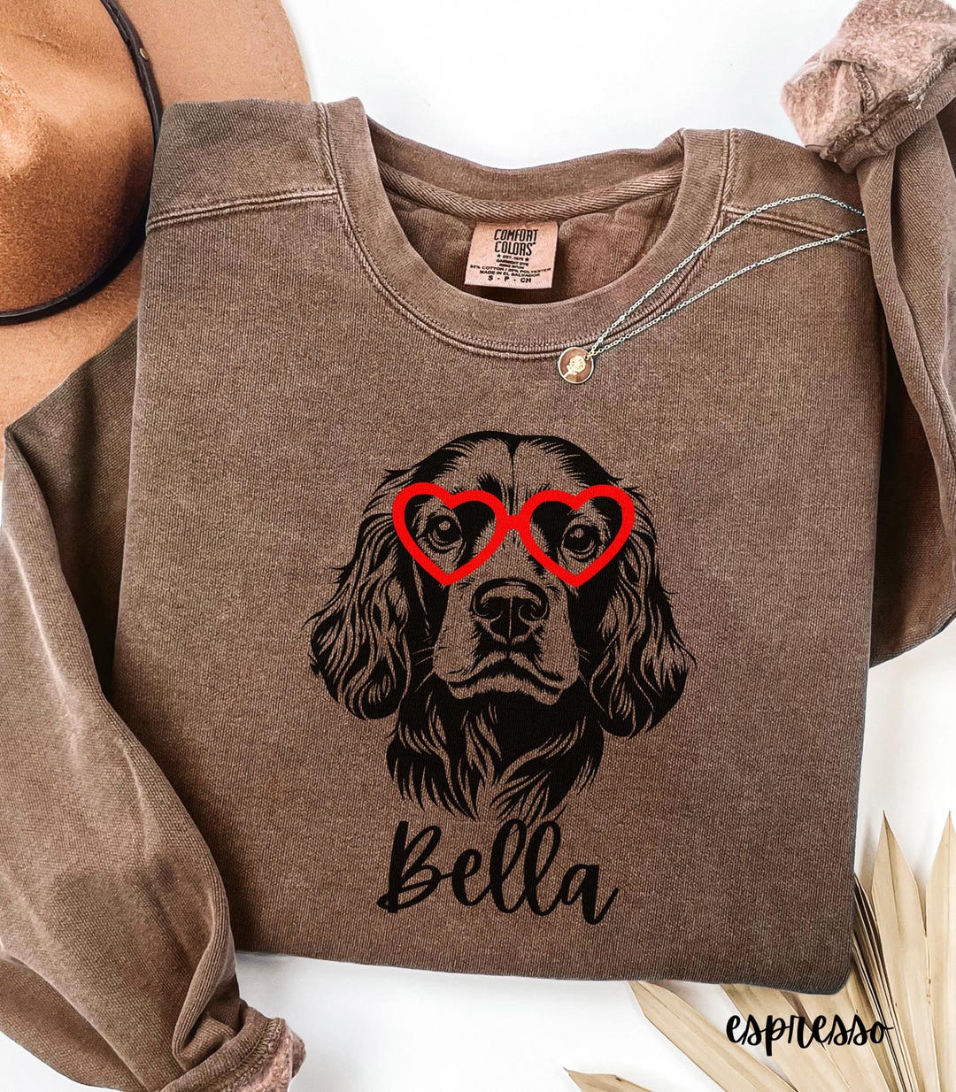 Cocker Spaniel Dog Mom T-shirt, Custom Pet Portrait Gift, Comfort ...