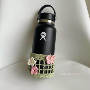 Handmade Crochet Hydro Flask Boot: Spring Flower Tumbler Cover - Etsy