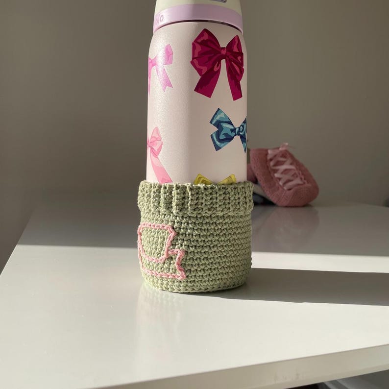 Strawberry Matcha Crochet Boot, Pink Bow Crochet Boot, Crochet Sleeve ...