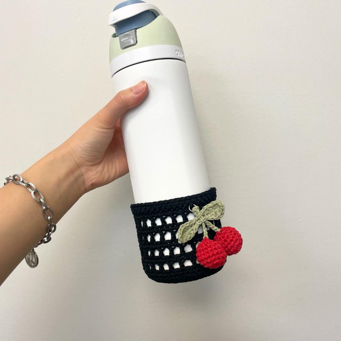 Crochet Cherry Water Bottle Boot: Owala Tumbler Accessory - Etsy