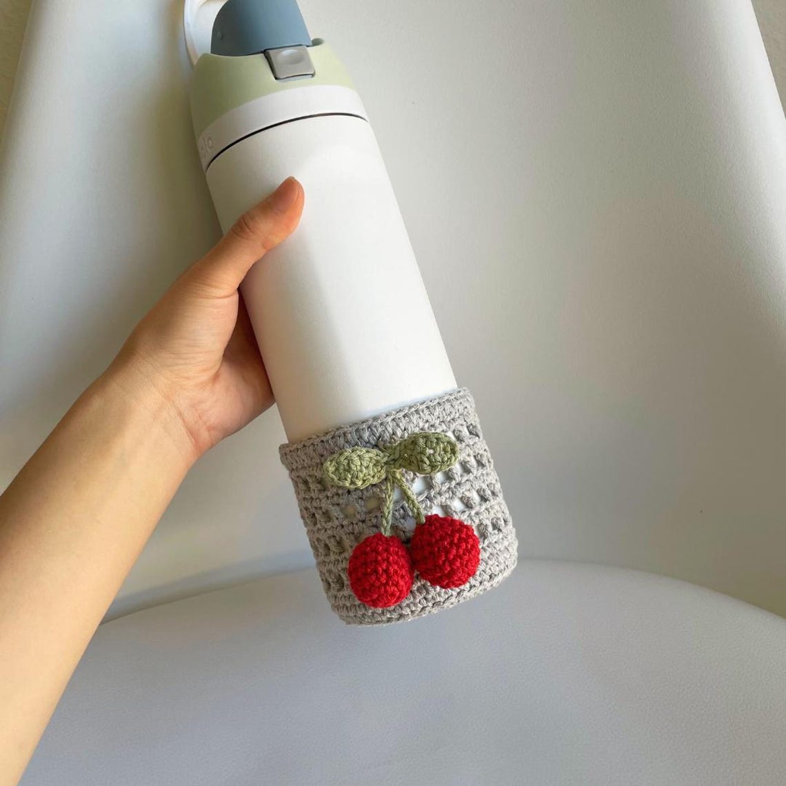 Crochet Cherry Water Bottle Boot: Owala Tumbler Accessory - Etsy