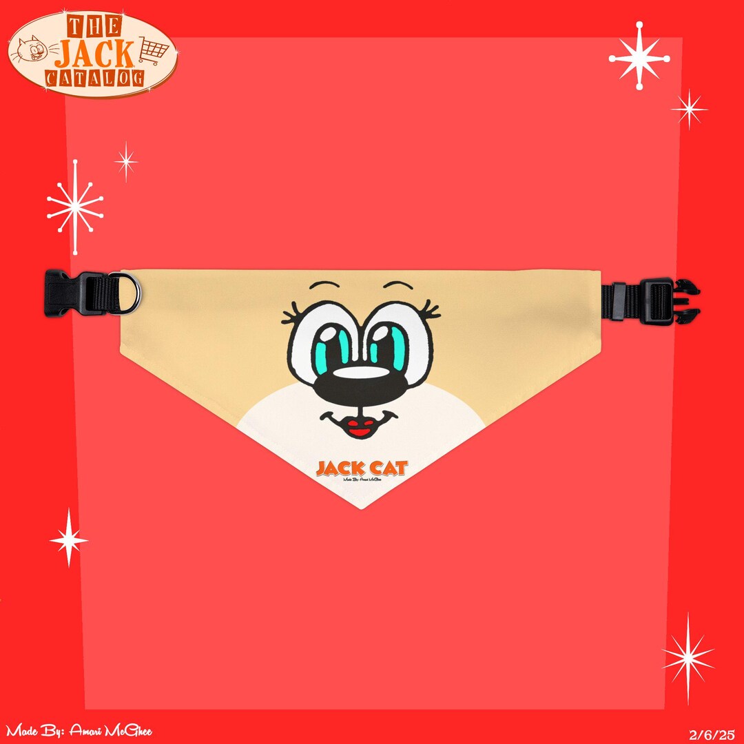 Tessa Face Pet Bandana Collar | Cartoon Character Pet Bandanas | Animal ...