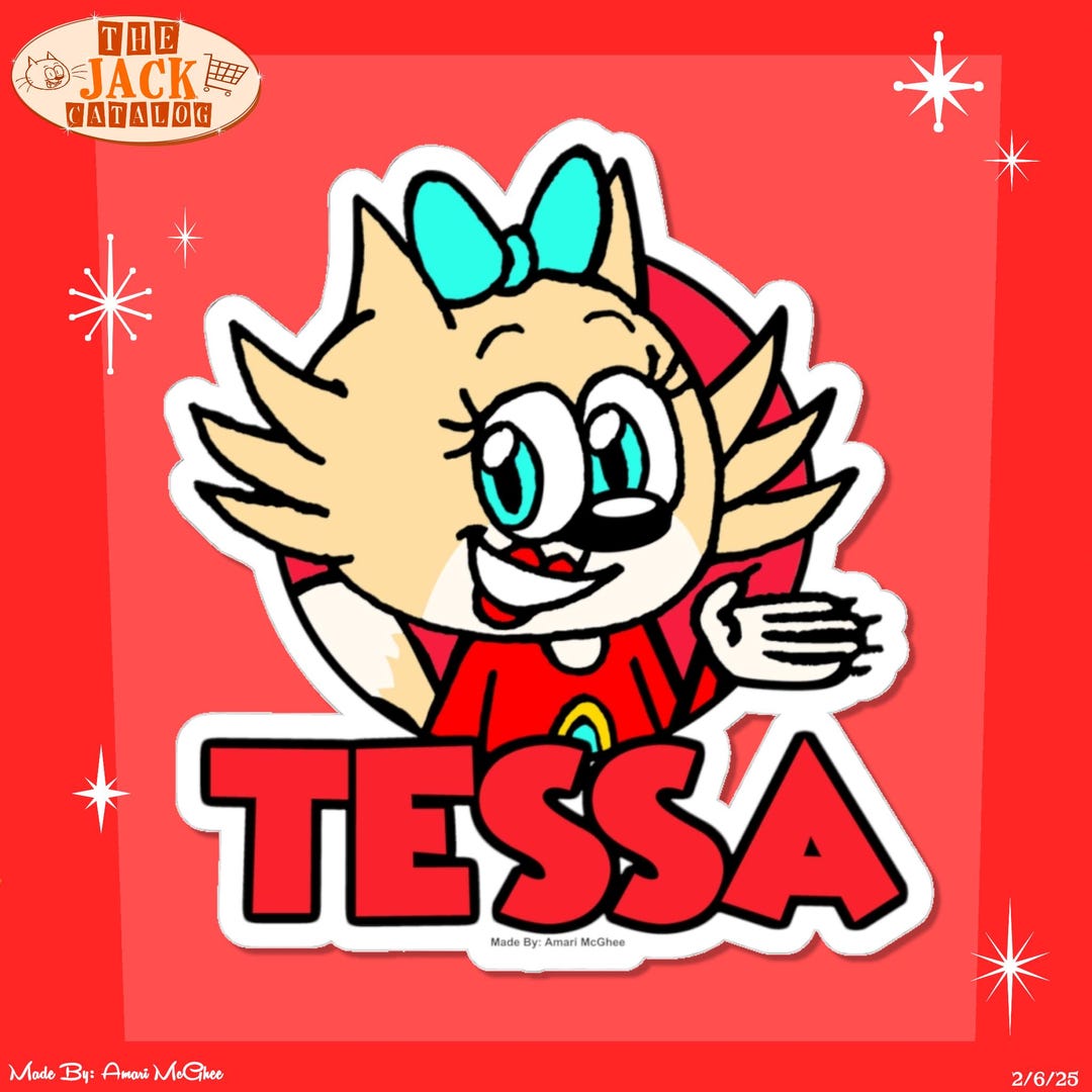 Tessa Starring Sticker | Cartoon Character Stickers | Collectible ...