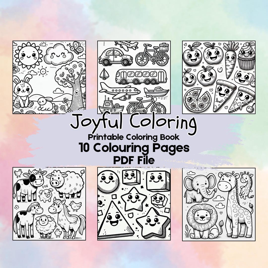 Simple Joyful Coloring Book for Kids | Fun and Easy Printable Coloring ...