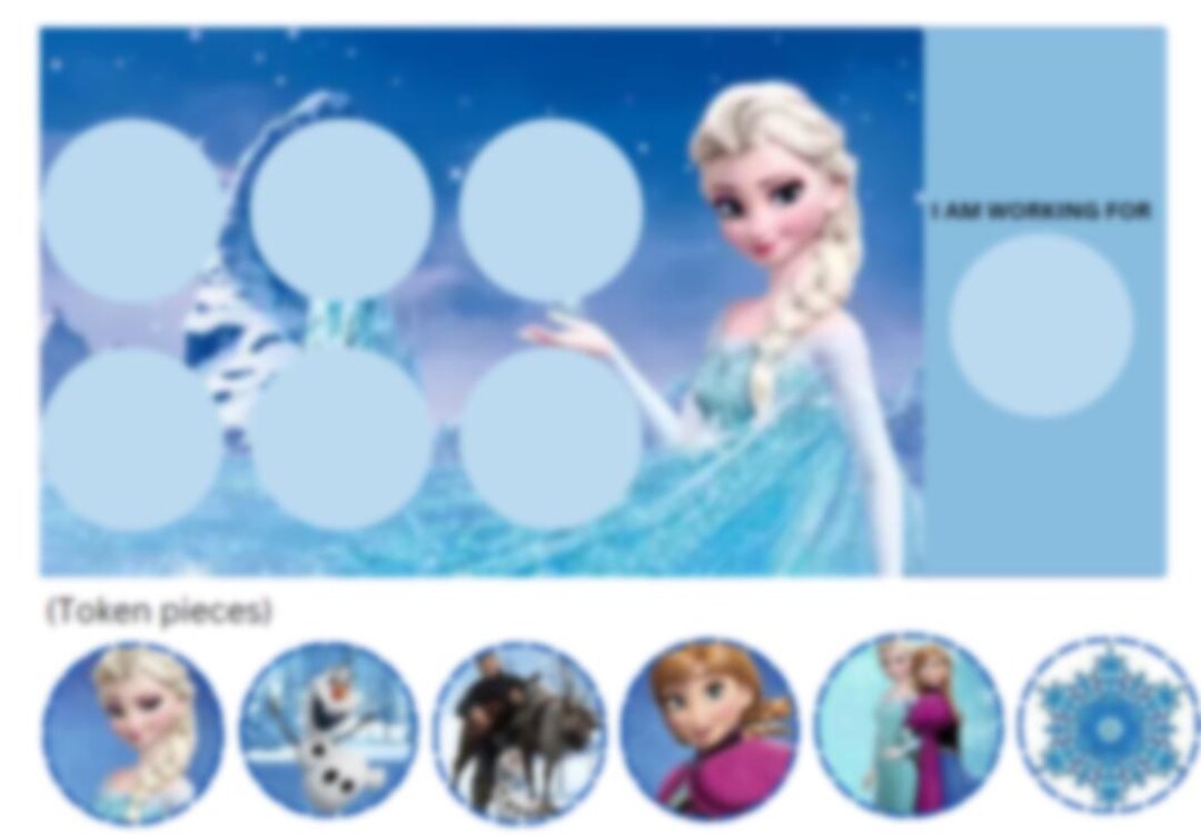 Frozen-themed Elsa Token Board for ABA Therapy - Etsy