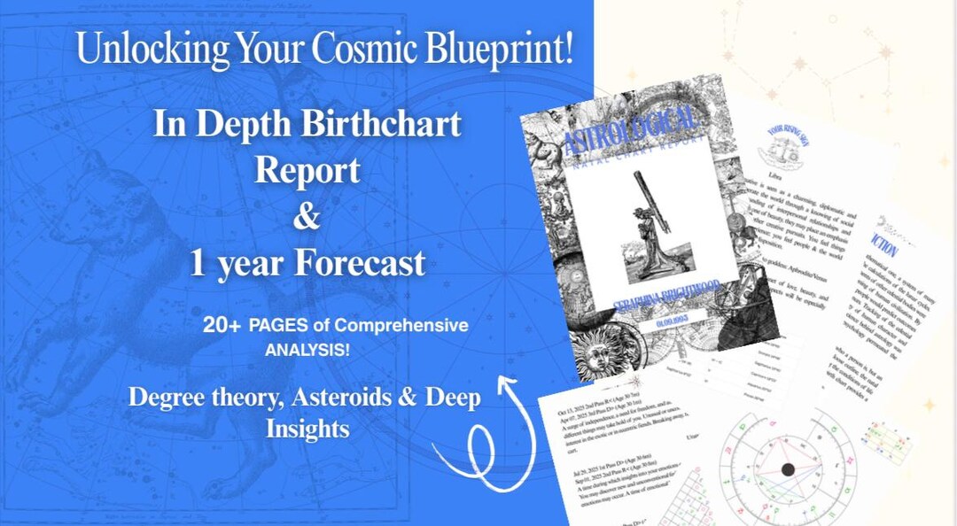 Personalized In-depth Birthchart Report/analysis + 1 Year Forecast ...