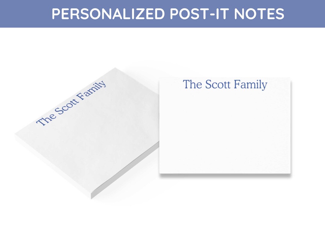 Personalized Post-it® Notes| Custom Post-it® Notes With Family Name ...