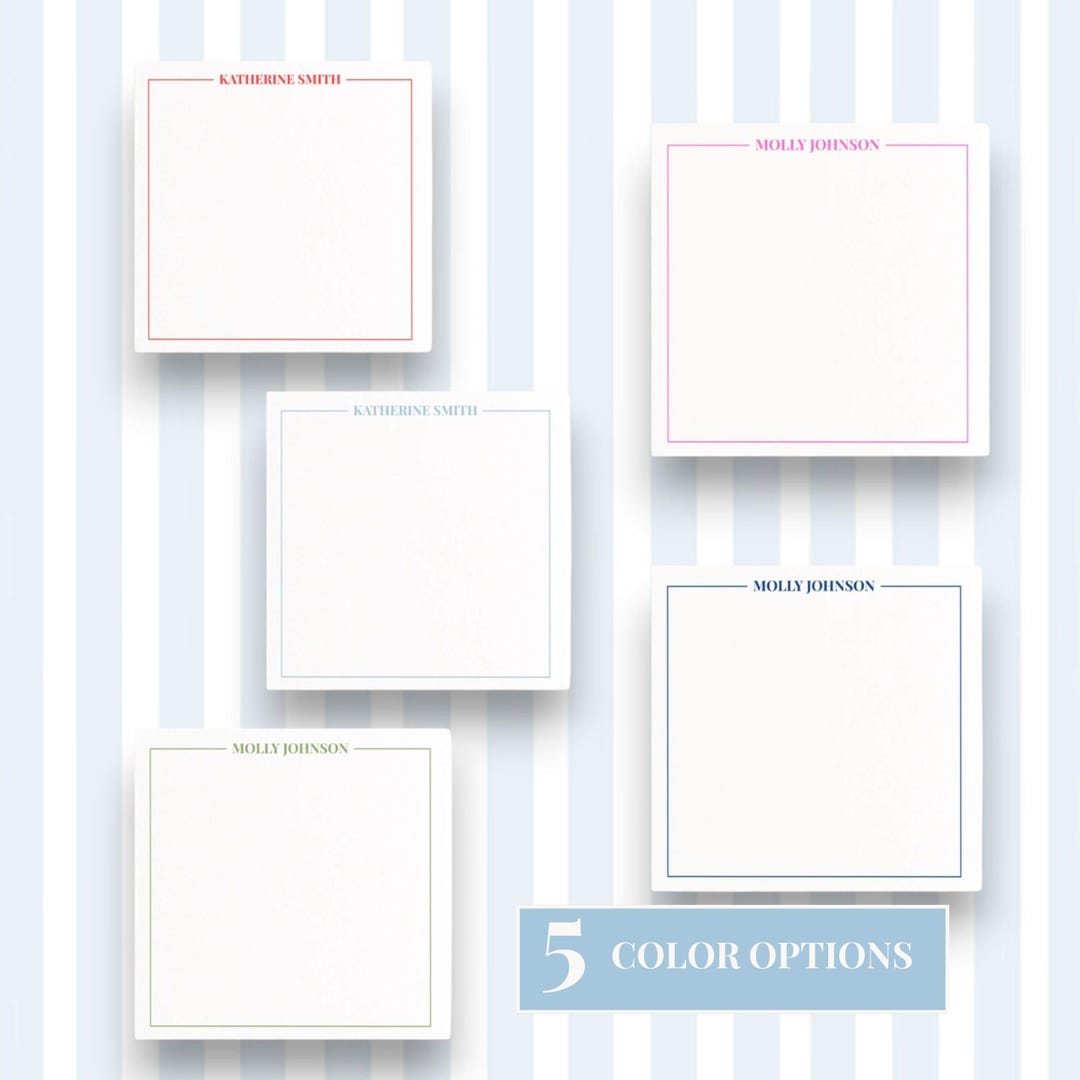 Custom Post It Note Pad Personalized Gift Cute Sticky Notes Office ...
